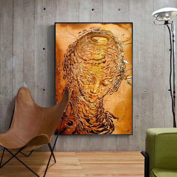 Raphaelesque Head Exploding Painting Salvador Dali Wall Art Canvas ...