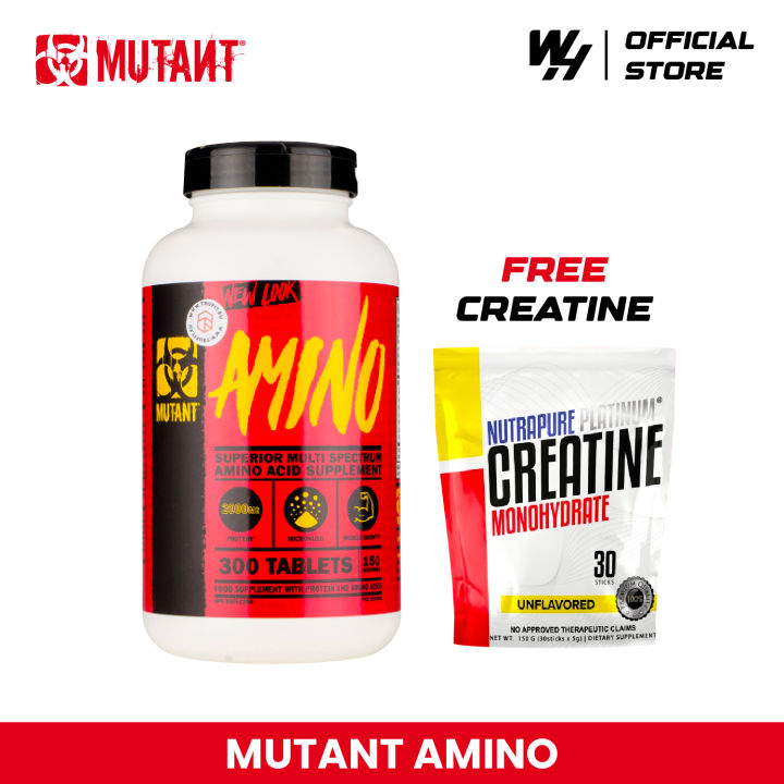 MUTANT AMINO 300 Tablets - 2000mg of Protein, Amino Acid with FREEBIE ...