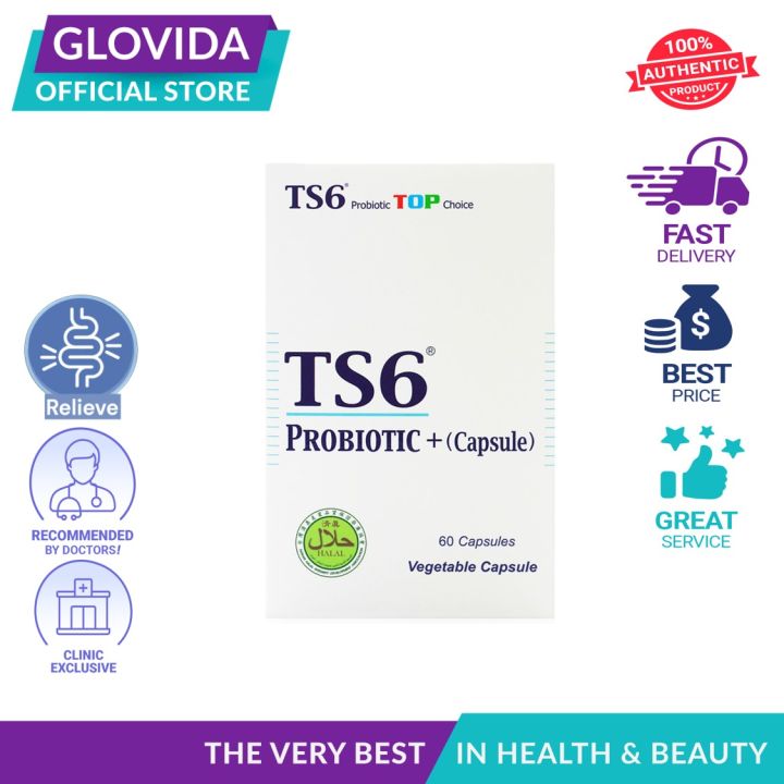 TS6 Probiotic Capsule 60's | Exp: Jun-2026 | Glovida | Lazada Singapore