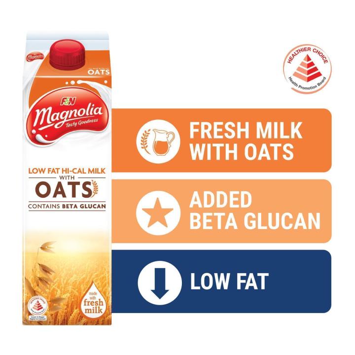 Magnolia PLUS Low Fat Hi Cal Fresh Milk with Oats 946ML | Lazada Singapore