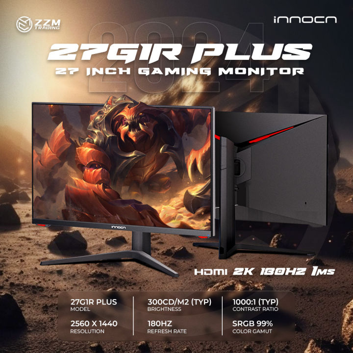 Innocn 27G1R Plus 2024 27" Gaming Monitor 2560x1440 FAST IPS 180Hz 1ms ...