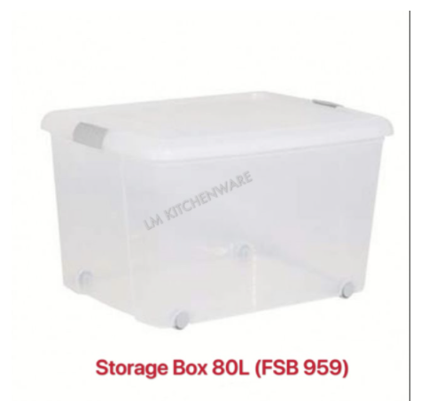 ICONIC STORAGE BOX WITH WHEELS/ TRANSPARENT PLASTIC STORAGE BOX FELTON ...