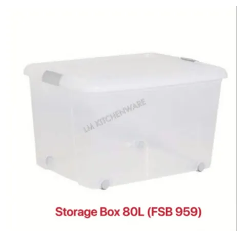 ICONIC STORAGE BOX WITH WHEELS/ TRANSPARENT PLASTIC STORAGE BOX FELTON ...
