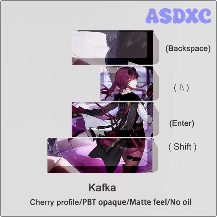 ASDXC 4 Keys/set Honkai Impact 3 Key Caps Kafka Tab Shift Ctrl Win ...