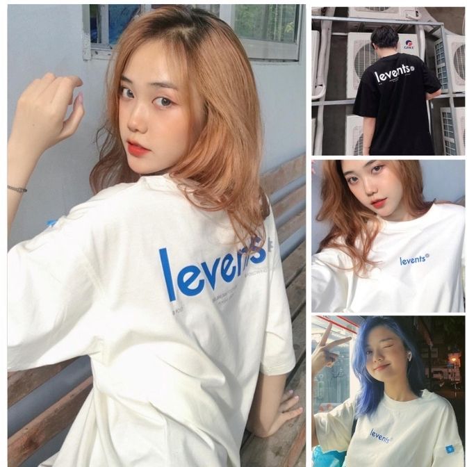 Áo thun tay lỡ Levent form rộng unisex, áo phông nam nữ phong cách ...