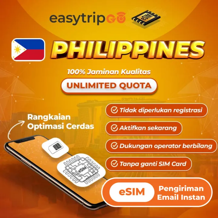 Easytripgo eSIM Philippines Dual Network Unlimited Kuota Internet | eSIM Travel Philippines ...