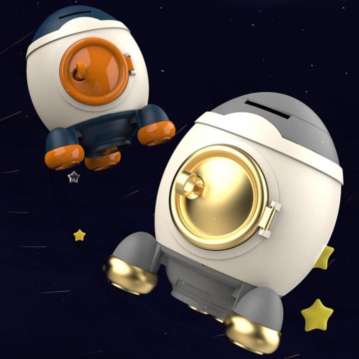 UCEPRO Rocket Cartoon Coin Collector Save Money Key Unlocking Piggy ...