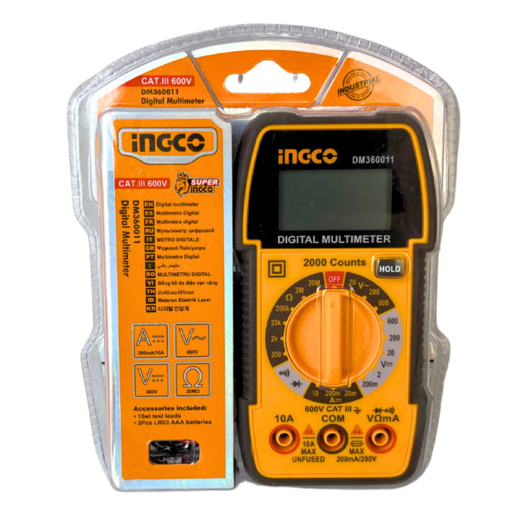Ingco Multi Meter Tester DM360011 / Multitester Dan Multimeter Digital ...