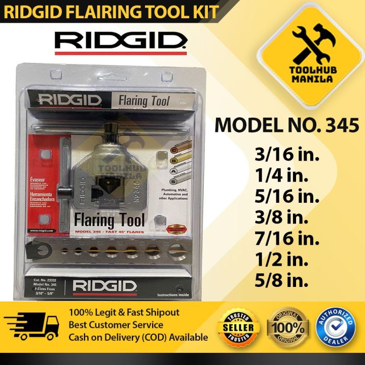 RIDGID 23332 FLARING TOOL [345] 45 DEGREES 3/16-5/8 | Lazada PH