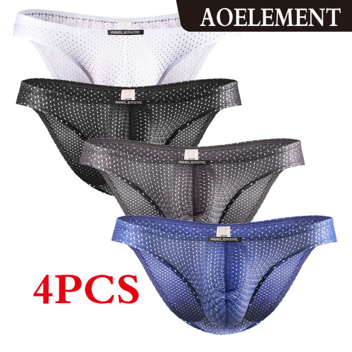 AOELEMENT 4PCS/Set Men's Boxers Underwear Breathable Briefs for men ...