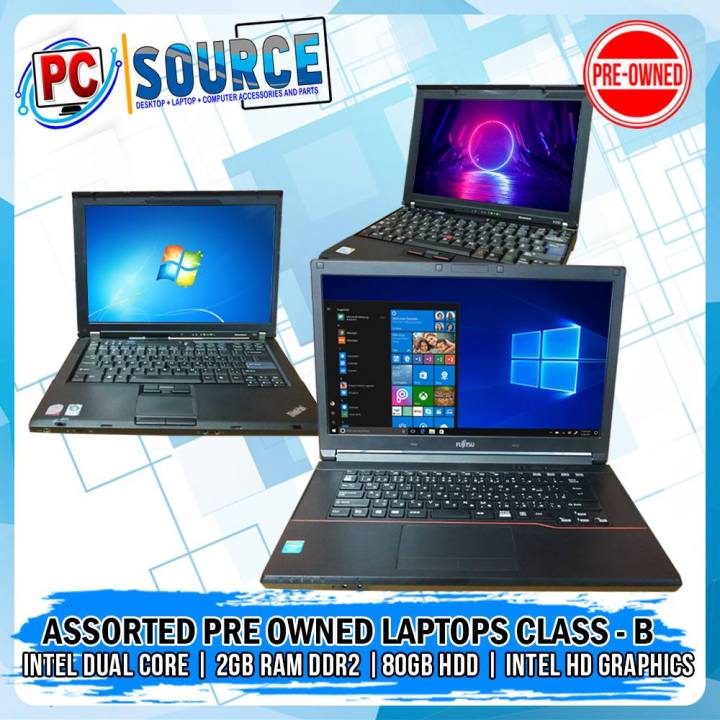 Assorted Used Laptop | Intel Dual Core Processor 2GB RAM DDR2 80GB HDD ...