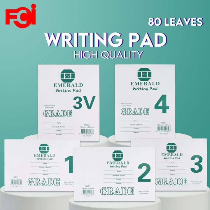 FCI Emerald Writing Pad Grade1, 2, 3, 3V, 4, 1/4, Intermediate ...