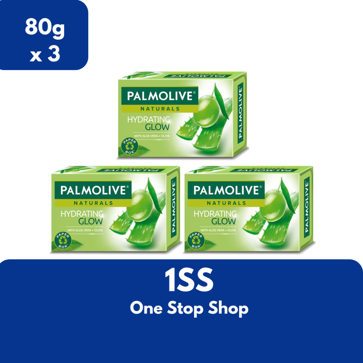 Palmolive Naturals Hydrating Glow Bar Soap, 80g set of 3 | Lazada PH