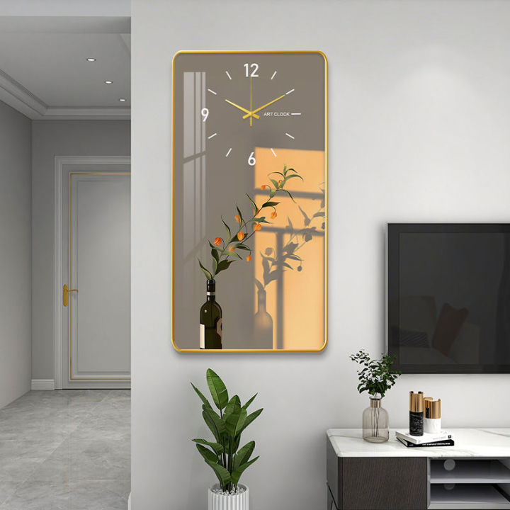 Modern light luxury decoration clock watch wall clock living room home ...