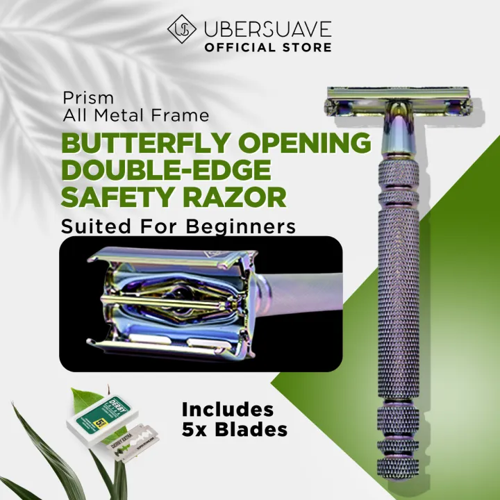 Ubersuave Eco-Razor Prism Butterfly Open Double Edge Razor | Lazada ...