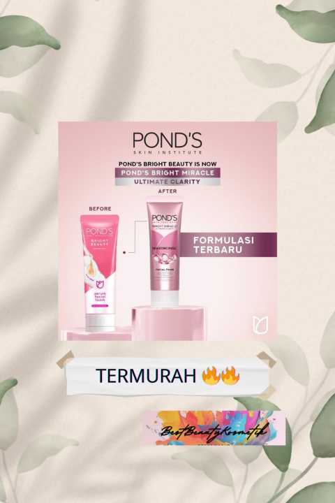 Ponds Facial Foam Bright White Beauty 100ML ( Kemasan Baru) uk 100ml ...