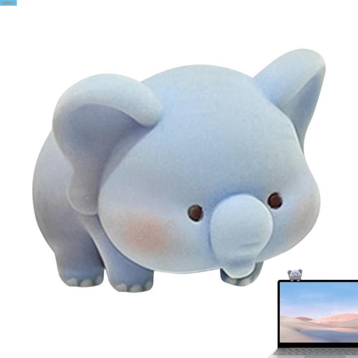 DEREKA Flocking Computer Monitor Decoration Desk Ornament Panda Dog ...