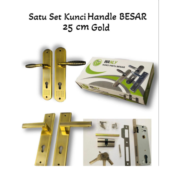 handle pintu kunci set / handle pintu set / kunci pintu rumah ukuran ...