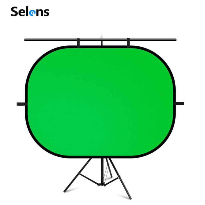 Selens สีเขียว Chromakey พื้นหลังของหน้าจอแผง Reversible พับ1X1.5M ...