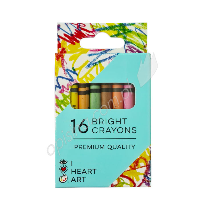 #iHeart Art #Crayons Wax Crayons in 16 Bright Colors 4216 | Lazada PH