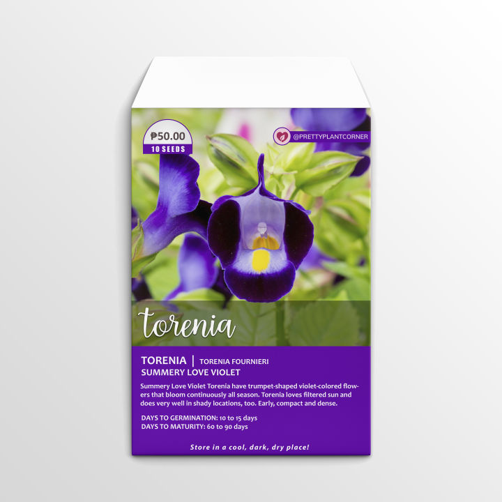 Summery Love Violet Torenia Wishbone Flower Seeds | Lazada PH