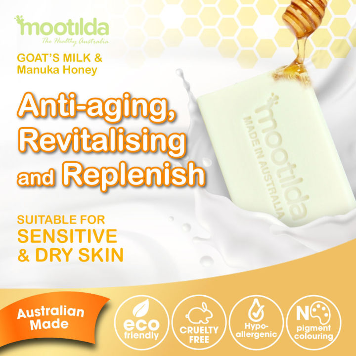 MOOTILDA Soap 100g Goat's Milk And Manuka Honey, Perfect for Dry ...