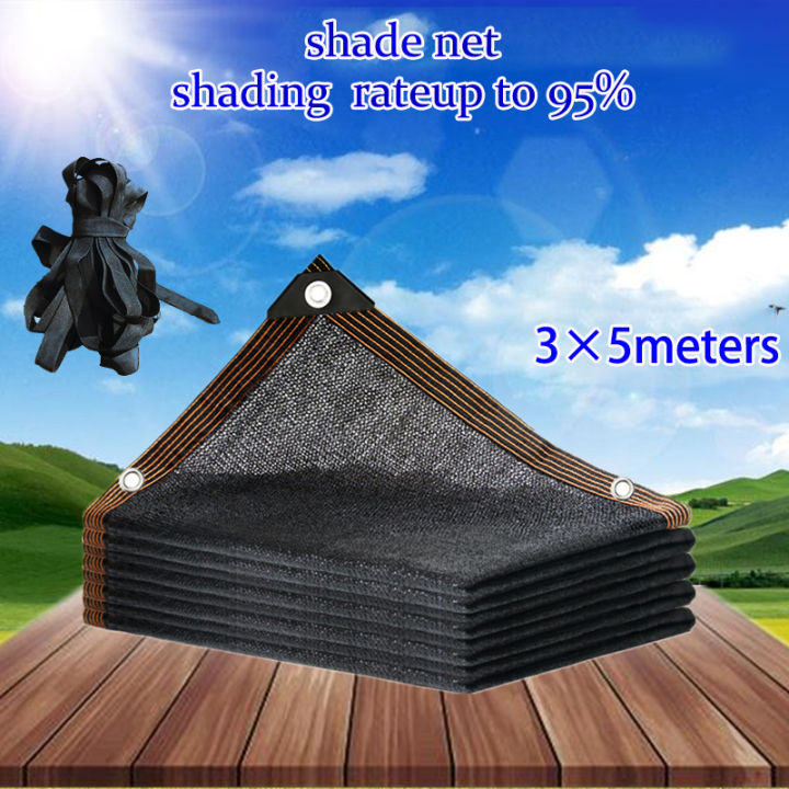 【YNLS】3X5M Anti UV Sunshade Net black Outdoor Garden Net Farm Net ...