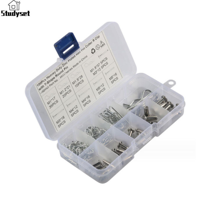 Studyset IN stock 100Pcs Hair Pin And Flat Head Fastener Pins With Hole ...