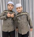 Baju Koko Anak Laki-laki Katun Madinah Songket Motif Garis Warna Krem ...