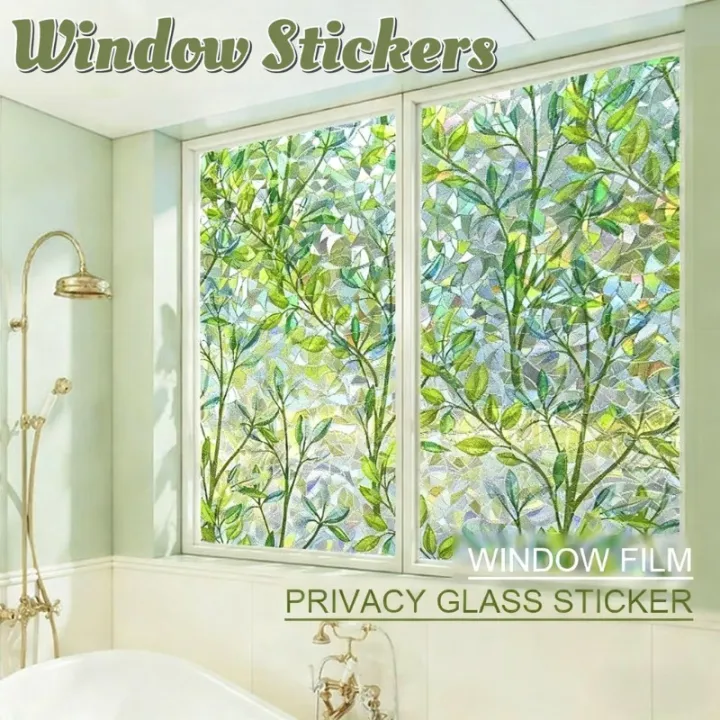 Window Sticker 3D Static Cling Window Film No-Glue Privacy and ...