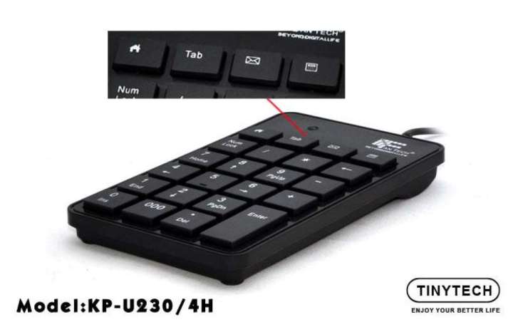 Tinytech USB Numeric numberic Keypad Mini Number Pad Numpad 23 Keys ...