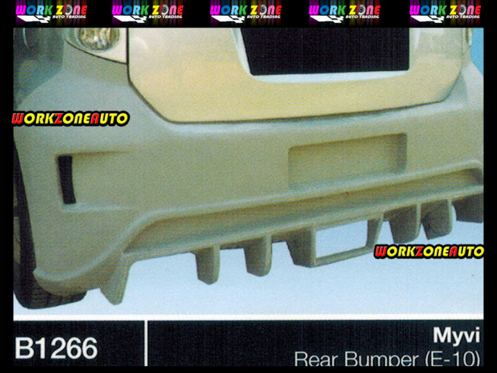 B1266 Perodua Myvi Fiber Rear Bumper (Evo 10) Body kit Bodykit | Lazada