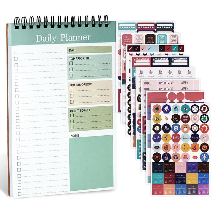 To Do List Book Pad Notepad Notebook Daily Planner with Stickers for ...