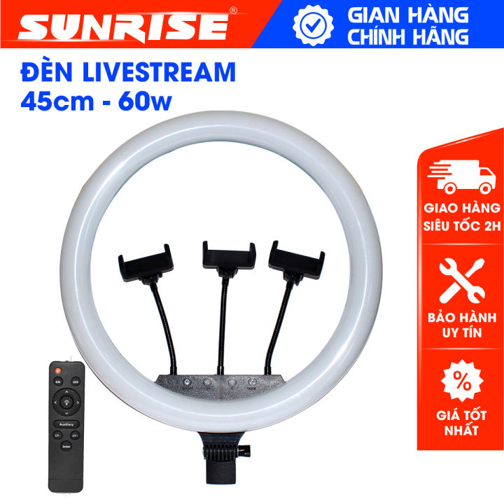 Đèn LED livestream cao cấp 45cm công suất 60W, đèn siêu sáng M45 giúp ...
