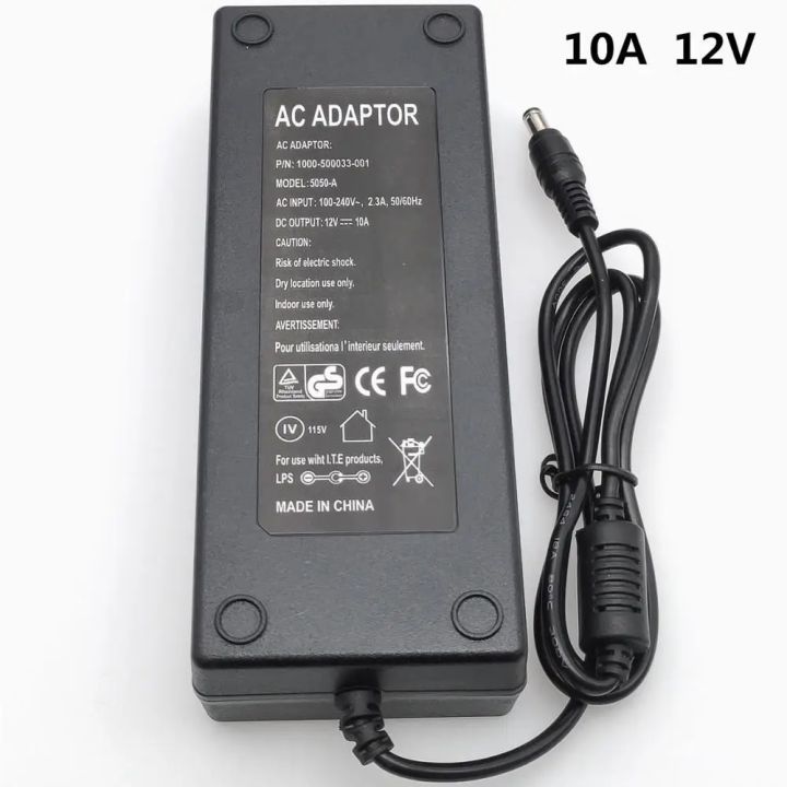 【New-store】 12v10a New Ac 100v-240v Converter Power Adapter Dc 12v 10a ...