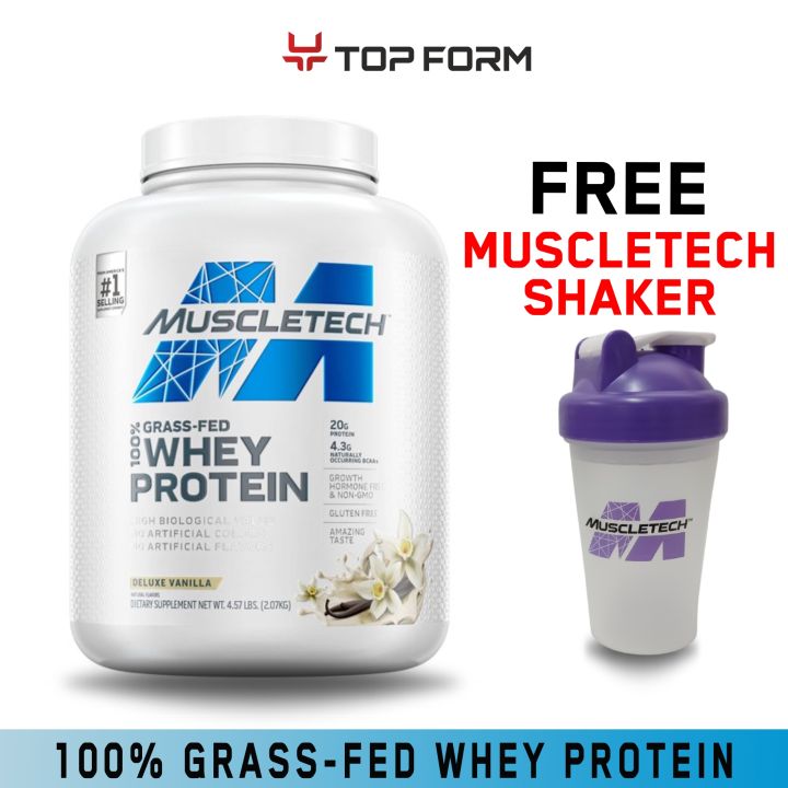 MuscleTech 100% Grass Fed Whey Protein Powder 4.63lbs - Muscle Gain ...