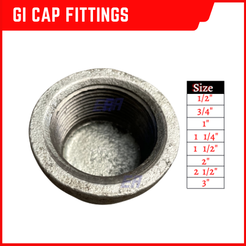 MECH CAP GI FITTINGS GALVANIZED IRON (AVAILABLE 1/2, 3/4, 1, 1 - 1/4, 1 ...