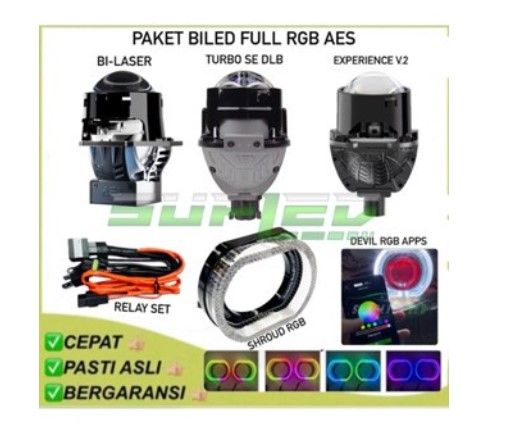 PAKET BILED AES TURBO SE EXPERIENCE VERSI 2 DLB BILASER BI-LASER ...