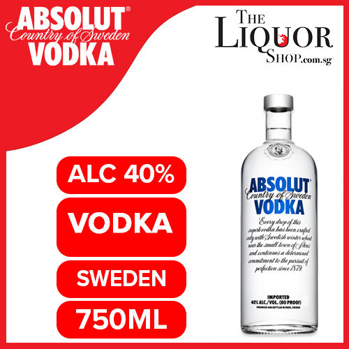 Absolut Vodka Blue ABV 40% 750ml | Lazada Singapore