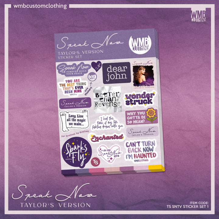 TS Speak Now TV Sticker Set by WMB Clothing | Lazada PH