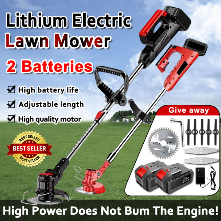 Cordless Lawn Mower Rechargeable Electric Grass Cutter with Lithium Battery 24V/48V Grass ...