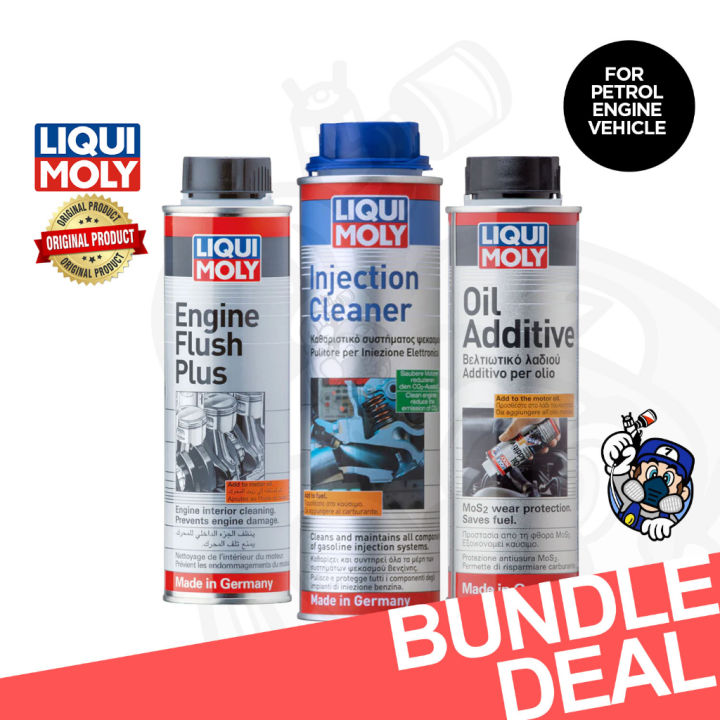 LIQUI MOLY Petrol Additives - Fuel Injection Cleaner, Engine Flush Plus, MOS2 Engine Treatment ...