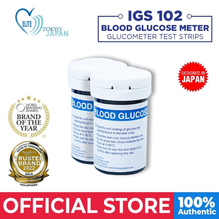 Elite IGS102 Blood Glucose Meter Glucometer Test Strips - 50 pcs (1 box ...