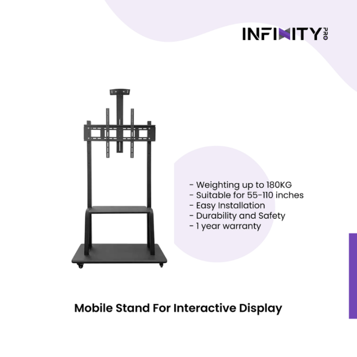 InfinityPro Mobile Stand For Interactive Display TV Monitors Mount ...