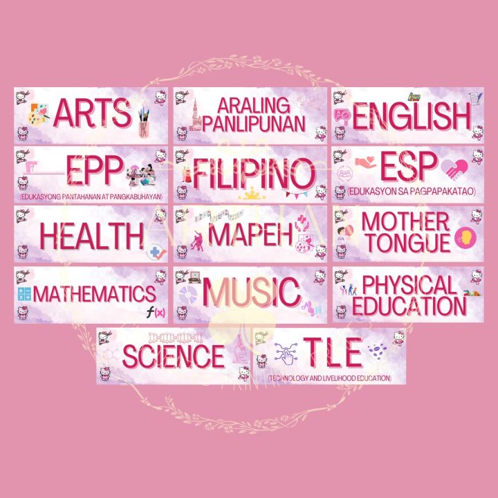 Sticker Label Notebook Subject, Name Label and Number Label for ...