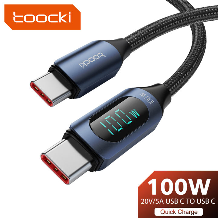Toocki 100W Fast Charge Type C to Type C Cable PD Fast Charging Charger ...