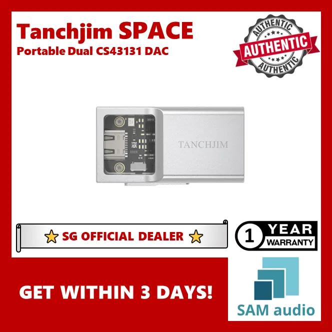 [🎶SG] TANCHJIM SPACE PORTABLE DUAL CS43131 DAC | Lazada Singapore