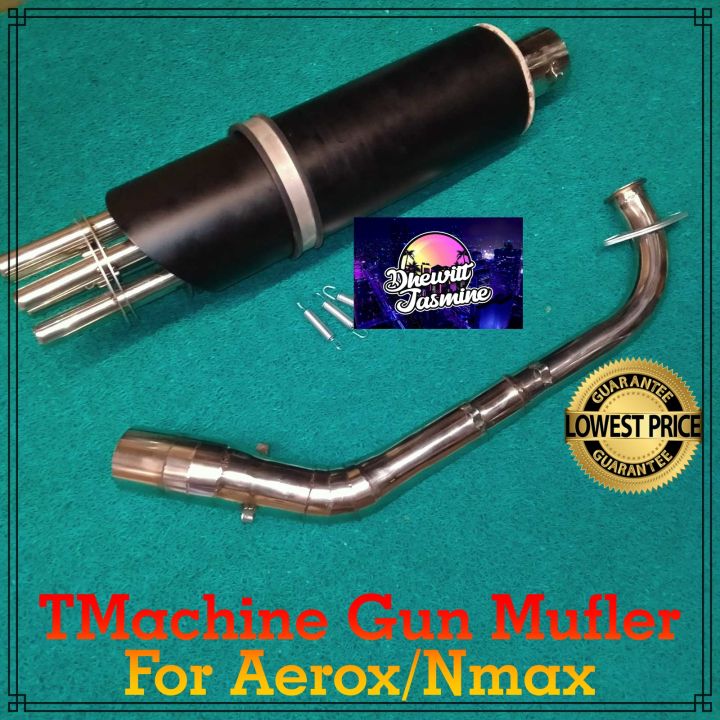 stainless machine gun muffler for aerox / nmax | Lazada PH