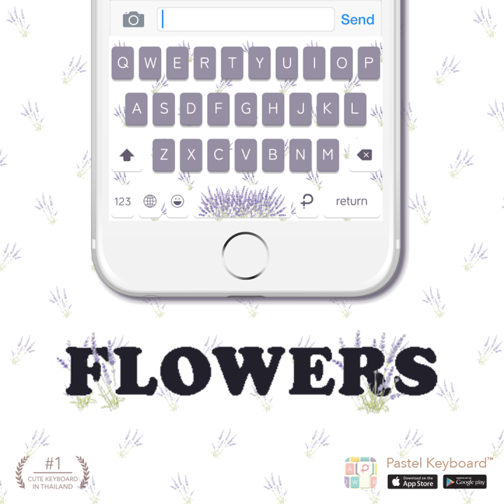 Flowers everywhere Keyboard Theme⎮(E-Voucher) for Pastel Keyboard App ...