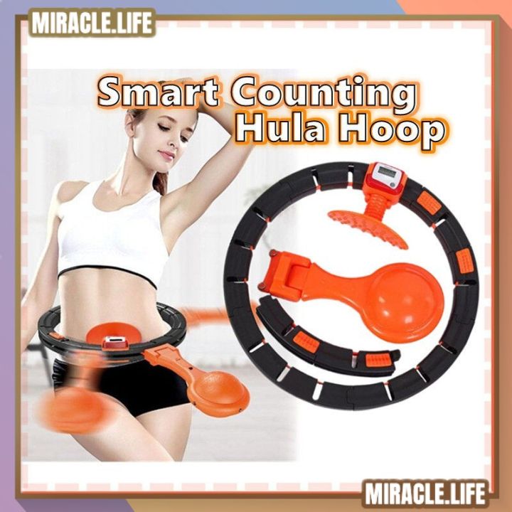 Smart Counting Digital Hula Hoop Slimming Fat Burning Adjustable Lose ...